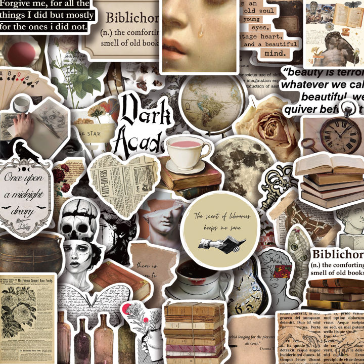 50PCS Cool Dark Academia Stickers Decals For Laptop Phone Suitcase ...