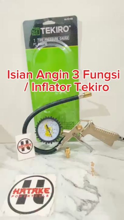 Tekiro Isi angin 3 fungsi / Inflator 3 IN 1 / TIRE GAUGE TEKIRO / ISI ...