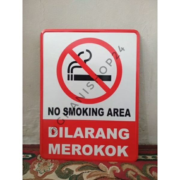Plang Rambu Dilarang Merokok Alumunium Plat | Lazada Indonesia