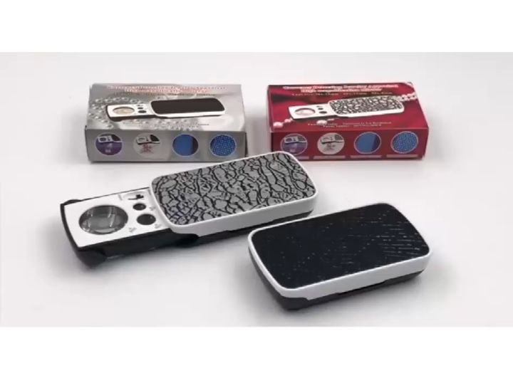 30X/60X/90X 3 In 1 Pull Type Jewelry Magnifier With LED/UV Light ...