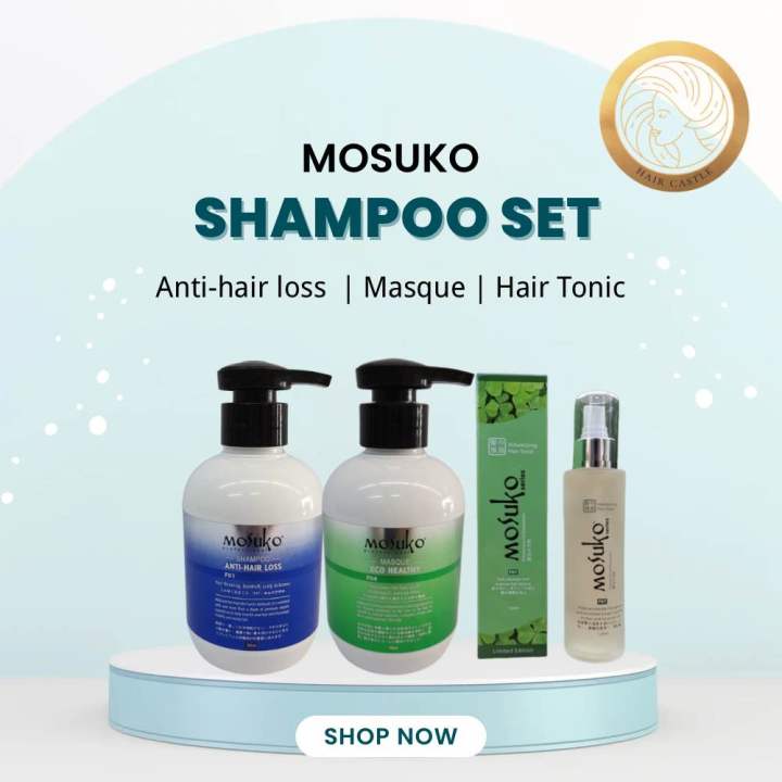 Mosuko Anti hair fall control shampoo/masque 300ml tonic | Lazada