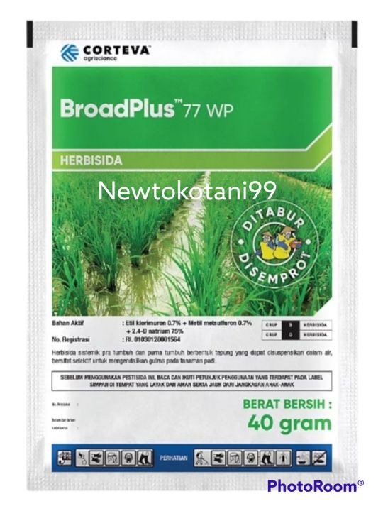 ( 40 gram ) herbisida BROADPLUS 70 WP pembasmi rumput pra dan pasca ...
