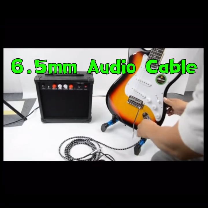 Noise-reduction Electric Guitar Audio Cable Braided Guitar Cable 1/4 ...
