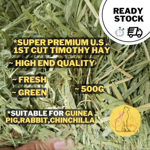 (RAYA OFFER)Super Premium U.S. First Cut Timothy Hay 1KG for Rabbit ...