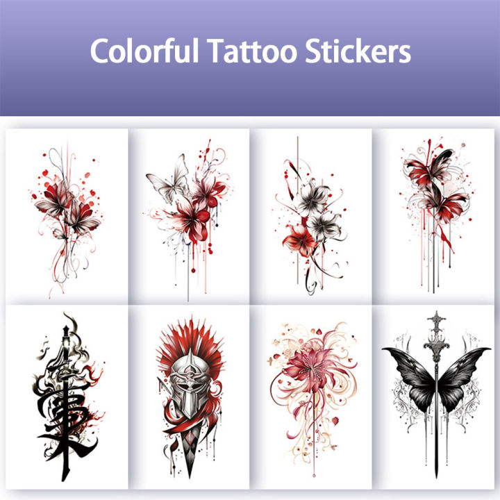 【11.4CM×21CM】SAI MAGIC TATTOO 001-050 Lasts To 2 Weeks Tattoo Sticker ...