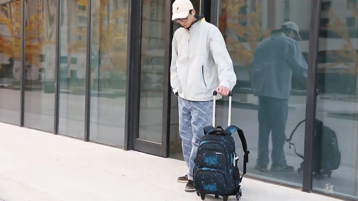 ZIRANYU NEW Trolley Bag for kids Boys Girls School Rolling Backpacks ...