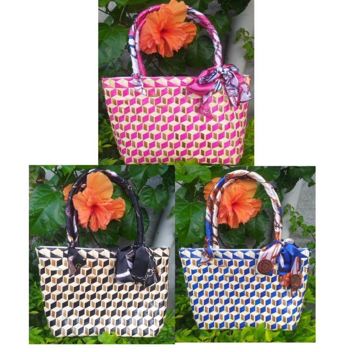 Native buri bag with zipper and twilly | Lazada PH