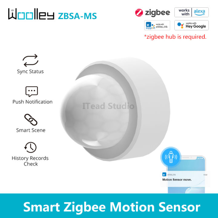 WOOLLEY ZBSA-MS Smart Zigbee Motion Sensor Wireless PIR Sensor Motion ...