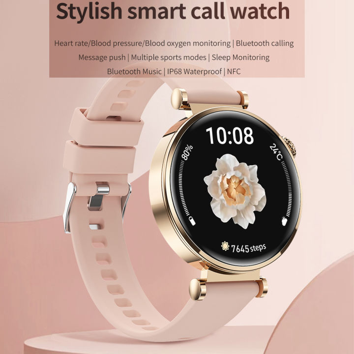 NFC GT4 Mini Smart Watch Women GPS Thermometer AMOLED Screen Bluetooth ...