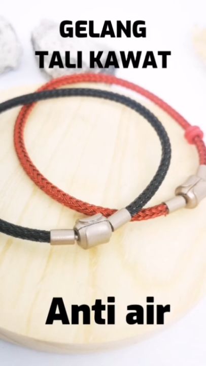 Gelang Tali Kawat Anti Air Waterproof Untuk Charm Liontin Huruf Emas ...