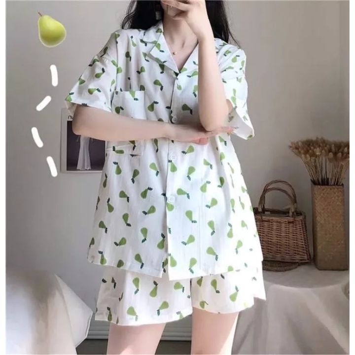 (SSIS-642) BỘ NGỦ NỮ CAXA SET PIJAMA MẶC NHÀ 2 MÀU XANH CAM | Lazada.vn