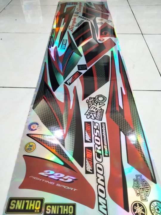 stiker striping scorpio steko warna merah | Lazada Indonesia