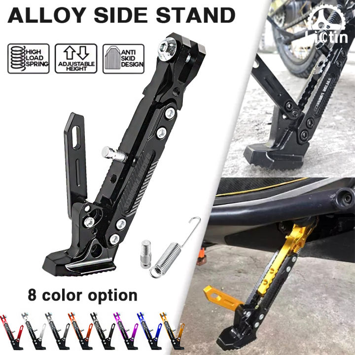 LICTIN CNC Full Aluminum Alloy Side Stand Adjustable Foot Kickstand ...
