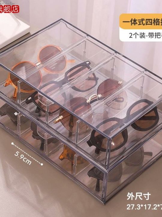 Acrylic Drawer Style Eye Glass Storage Box Sunglasses Organizer Shelf ...