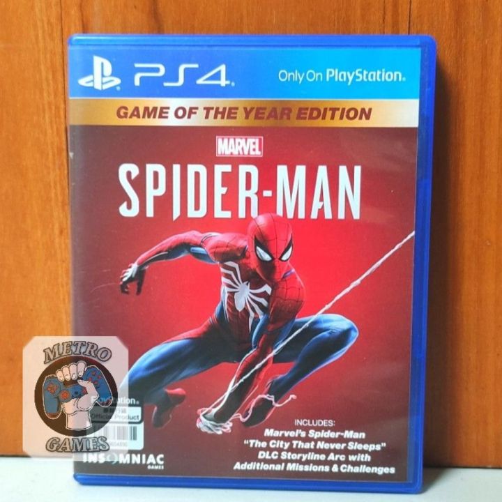 Kaset Spiderman PS4 ⭐⭐⭐⭐⭐ Game of The Year Edition Region 3 Asia Marvel ...