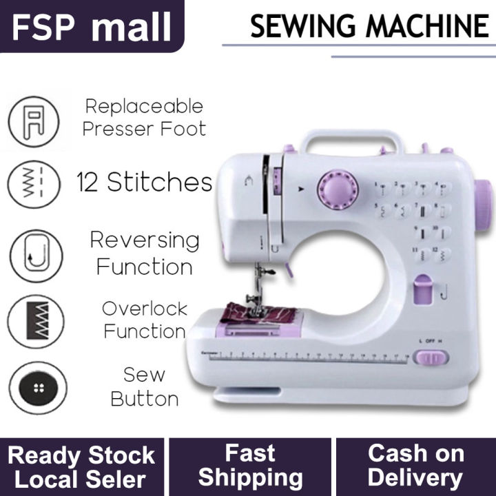 Electric Sewing Machine portable heavy duty Mini Lighting Household 12 ...