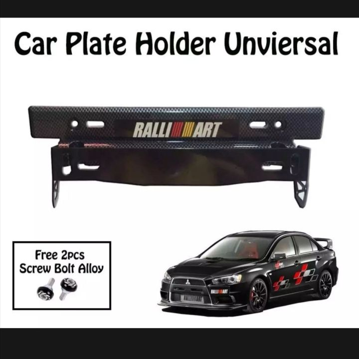 Mitsubishi Ralliart Car License Plate Holder Frame Carbon Fiber | Lazada PH