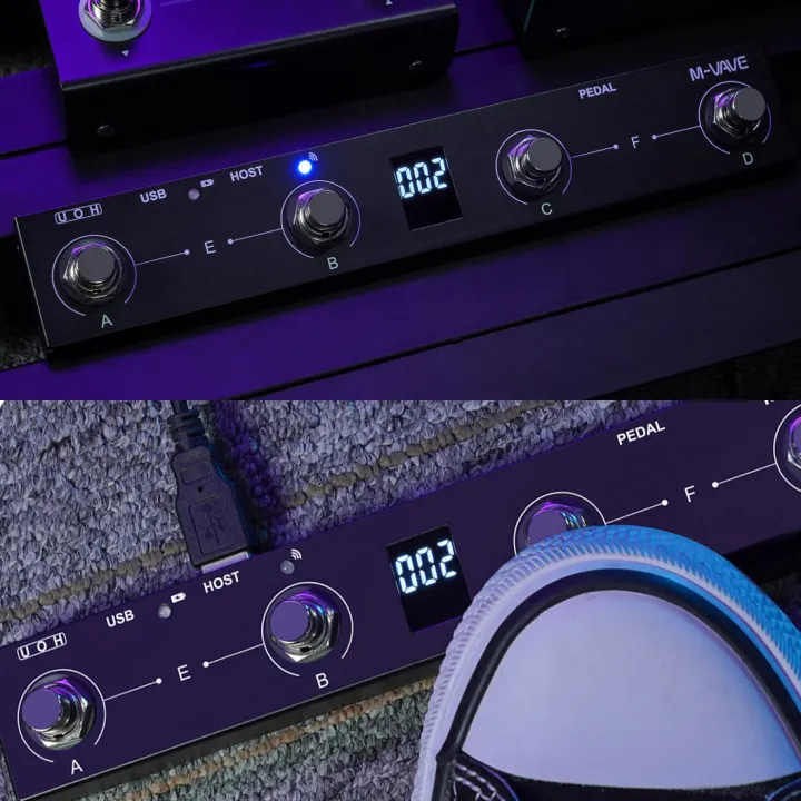 M-VAVE Chocolate Plus Wireless Midi Controller Keyboard 4 Buttons Foot Switch Supports Host ...