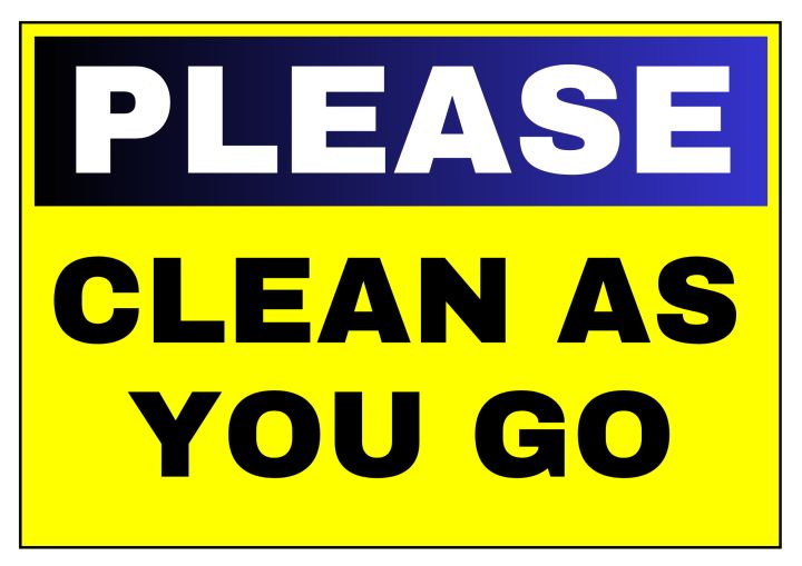 Please Clean as you Go Signage A4 Size Laminated | Lazada PH