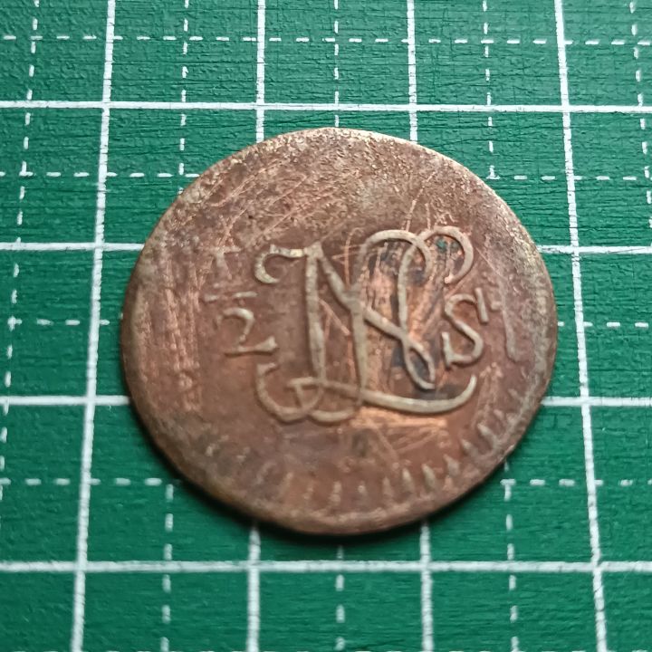 [Antique Copper Coin]1810Z Netherlands East Indies 1/2 Stuiver - Louis ...