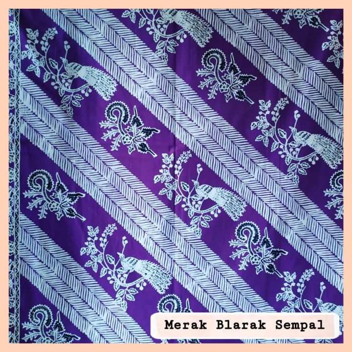 KAIN BATIK MOTIF MERAK BLARAK SEMPAL 2M X 1,1M KHAS BANYUWANGI MLK ...