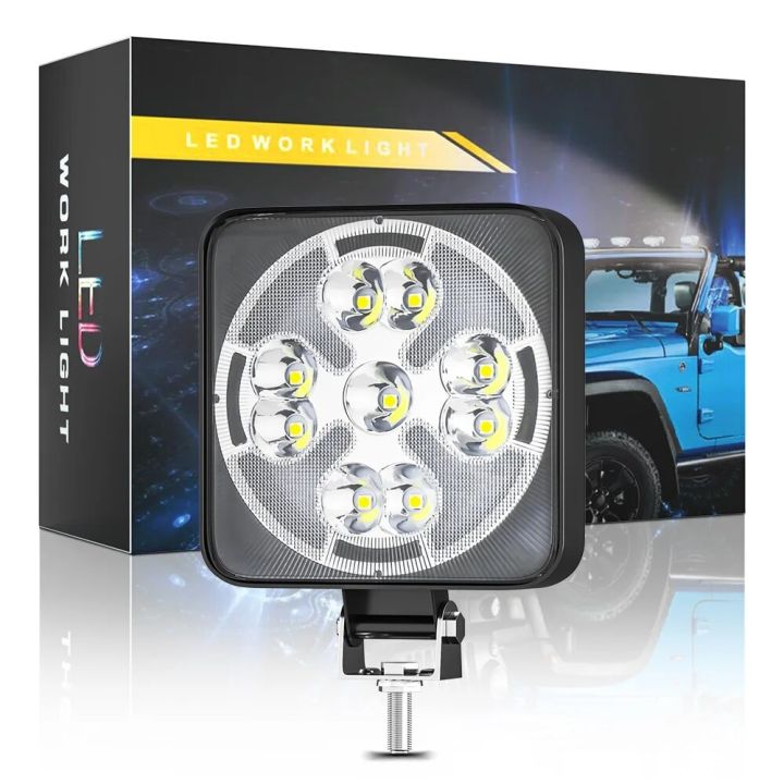 9-30V Car LED Work Light Bar 4X4 Offroad Headlight 21SMD Angel Eyes ...