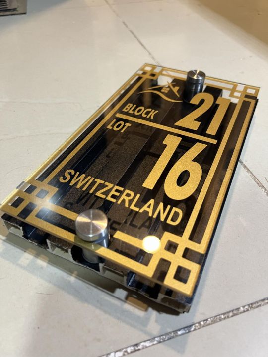 HOUSENUMBER/FLUTED PANEL BASE TOP ACRYLIC 5X9 INCH WATERPROOF STICKER ...