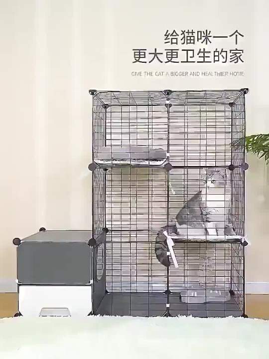 F Its Cat Cage Super Large Free Space Cat Villa Home Indoor Cat House ...