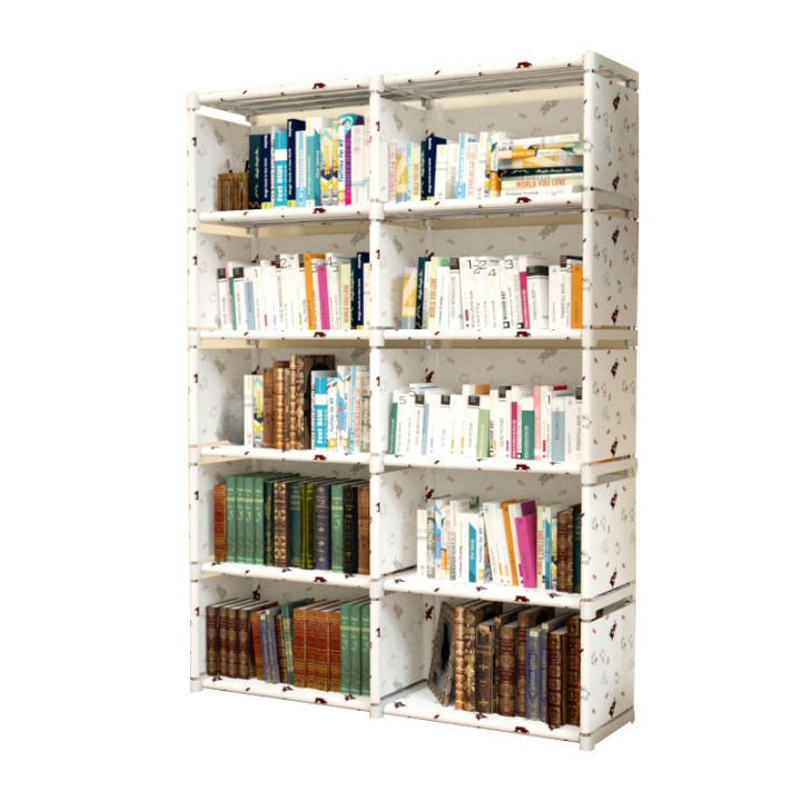 Bookshelf Simple Rack Floor Desk Bookcase Minimalist Modern Student ...