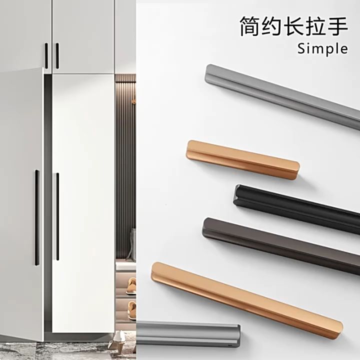 Handle lemari Handle Emas Hitam Gold Tarikan Laci Minimalis Panjang ...