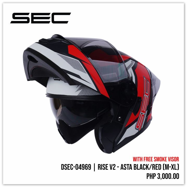 rise v2 sec ASTA modular & dual visor with FREE SMOME LENS & SPOILER | Lazada PH
