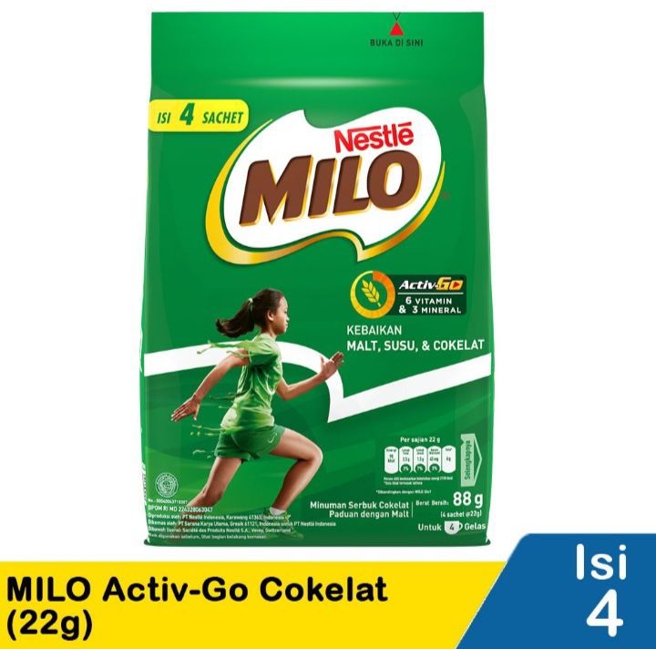 Milo Activ Go sachet isi 4 | Lazada Indonesia