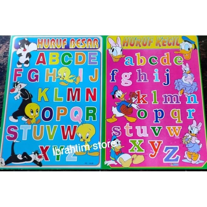 POSTER DINDING ANAK ABC / POSTER ABJAD / POSTER HURUF HIJAIYAH / POSTER ...
