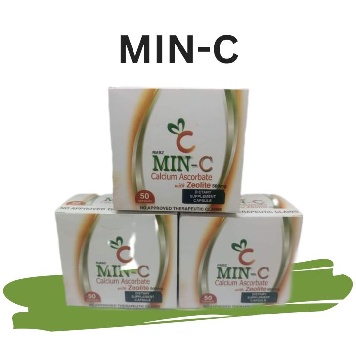 MIN-C Sodium Ascorbate Vitamin C with Zeolite 500mg 60caps. by First ...