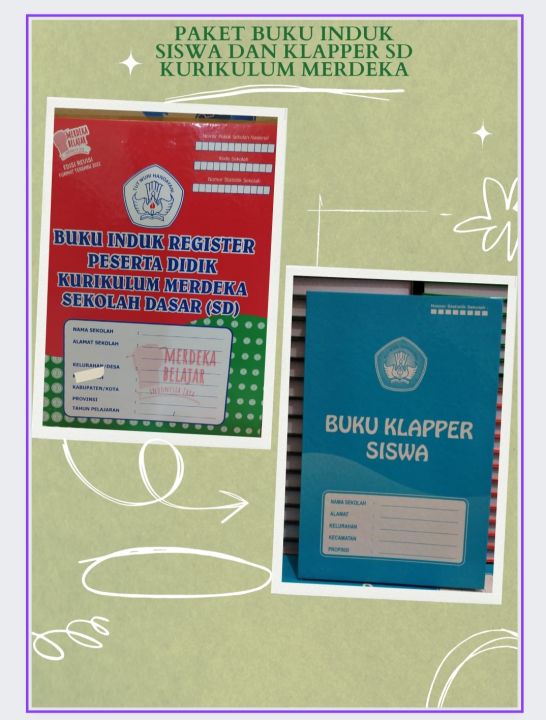 paket 2 buku administrasi sekolah/BUKU INDUK SD DAN KLAPPER SD KURIKULUM MERDEKA | Lazada Indonesia