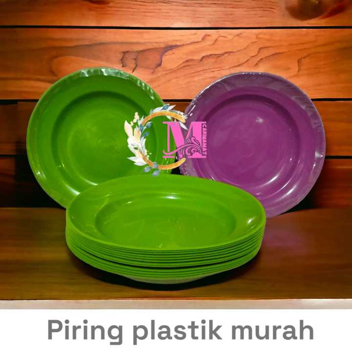 piring plastik uk 8inc(20cm) isi 12pc | Lazada Indonesia