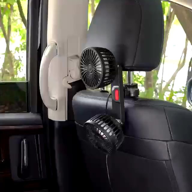 Car Fan Car Back Rear Seat USB Fan 360 Degree Rotatable Air Cooler Fan ...