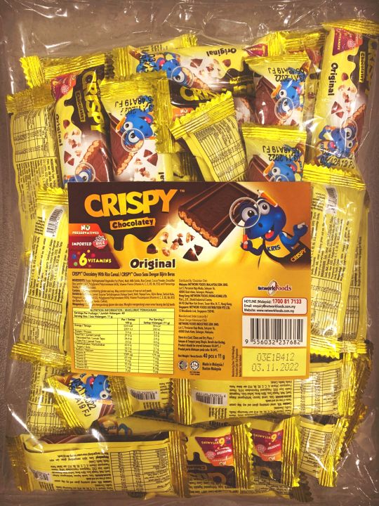 CRISPY CHOCOLATEY ORIGINAL RICE CEREAL 11G X 40 PIECES (440G) | Lazada