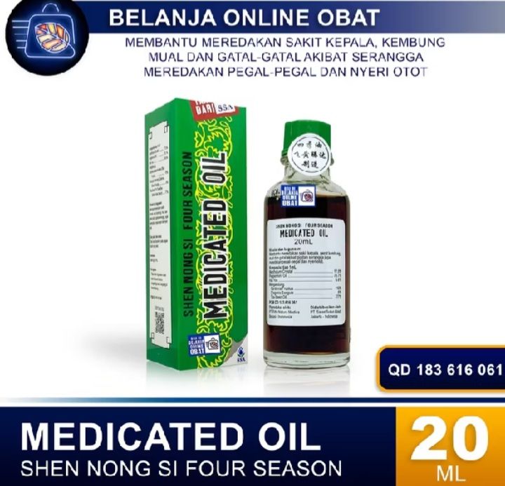 Medicated Oil 20 ML - Shen Nong Si Four Season | Lazada Indonesia