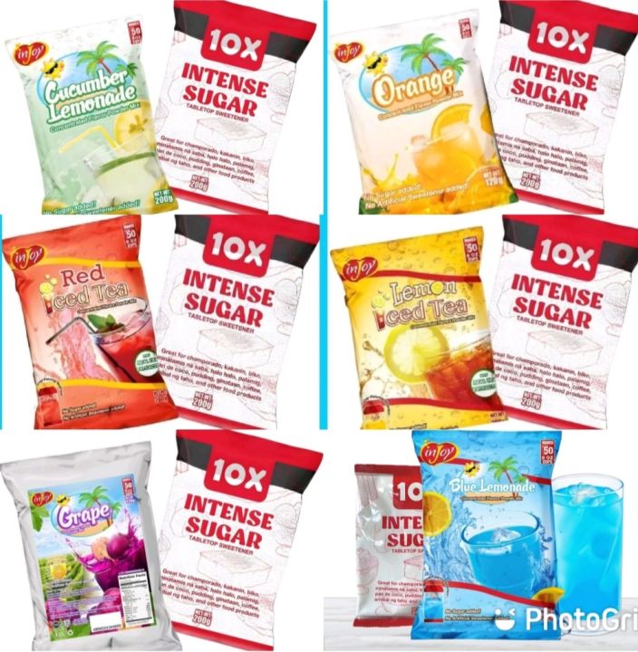 Injoy BLUE LEMONADE 4 SEASONS PINEAPPLE ORANGE GRAPES LEMON RED TEA ...