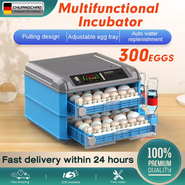 CHUANGCHAO 300 egg incubator fully automatic Drawer type incubator All ...