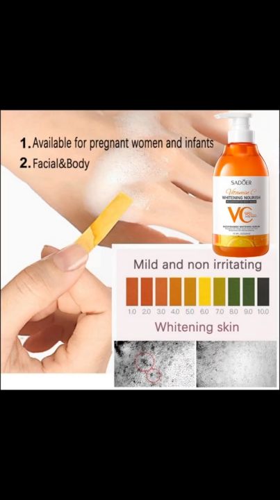 Vitamin C Whitening Shower Gel 520ml Sabun pemutih badan Permanen ...