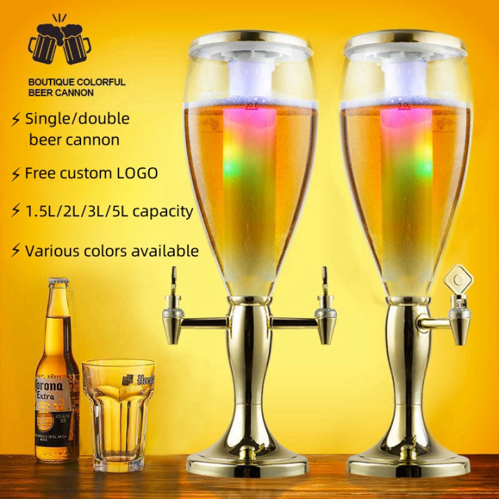 Tower drink beer water dispenser-luminous for beer wine cannon 3 liter ...
