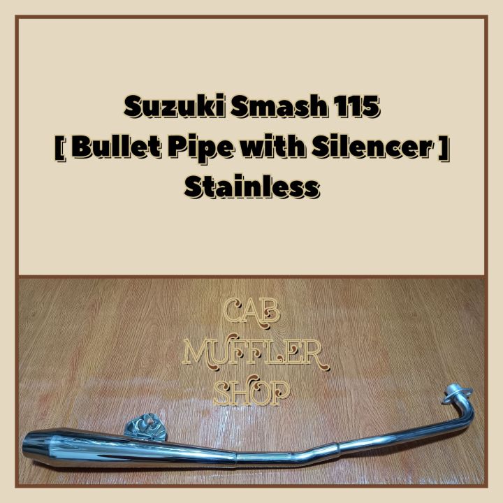 Suzuki Smash 115 - Bullet Pipe - [ Stainless ] - [ with Silencer ...