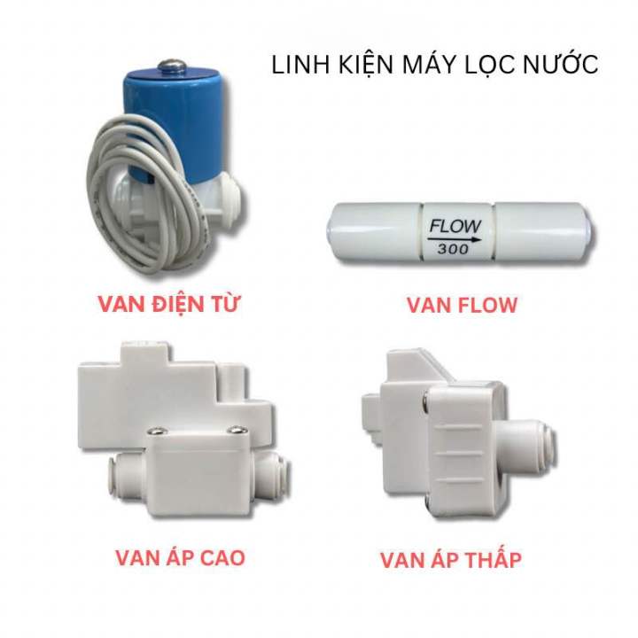 Combo linh kiện máy lọc nước van điện từ, van áp cao, van áp thấp, van ...