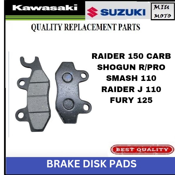 RAIDER 150 CARB SHOGUN R/PRO Smash 110 FURY 125 (Front) Brake Pad ...