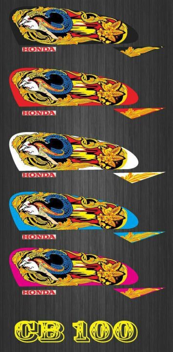 STIKER STRIPING DECAL VARIASI DAN LAMINASI HONDA CB 100 WAYANG | Lazada ...