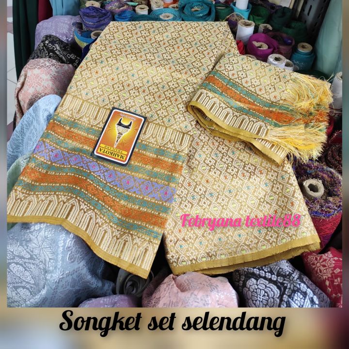 kain songket set selendang thailand | Lazada Indonesia
