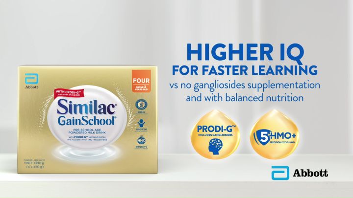 Similac GainSchool 900g Bundle of 3 for Kids Above 3 Years Old Powdered ...
