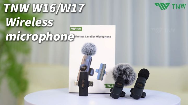 TNW W16/W17 Dual Wireless Lavalier Microphone Mini Mic Noise Reduction ...